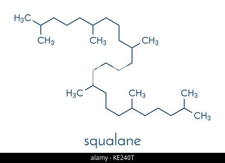 Squalane molecule. It is used in cosmetics as emollient and moisturizer ...