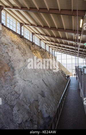 Visitors & Dinosaur Fossils at the Quarry - Dinosaur National Monument ...