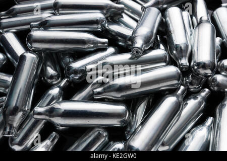 A pile of nitrous oxide canisters gathered from the street Stock Photo ...