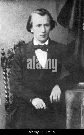 Young Johannes Brahms. 1850's. German composer, 1833-1897. Colourised ...