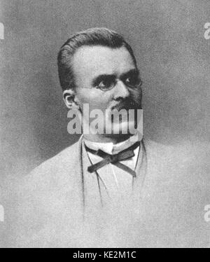 Friedrich Nietzsche (1844 - 1900), a portrait bust by Friedrich Rogge ...