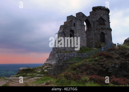 sunset at mow cop castle Stock Photo - Alamy