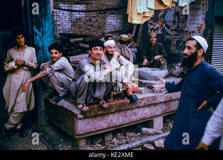 street scene peshawar pakistan 1989 Stock Photo - Alamy
