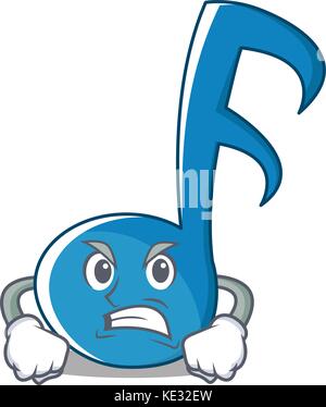 A cartoon musical note with an angry expression Stock Vector Image ...