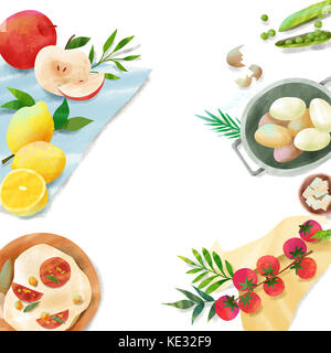 High angle view of fresh vegetables by locally grown community garden ...