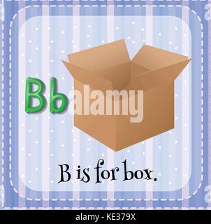 Flashcard letter B is for box Stock Vector Image & Art - Alamy