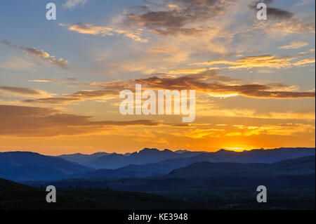 Eary morning Sunrise over Yellowstone Stock Photo - Alamy