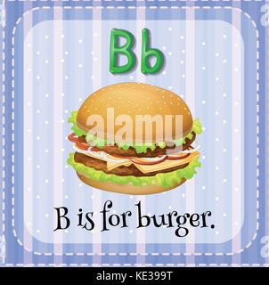 Flashcard letter B is for burger Stock Vector Image & Art - Alamy