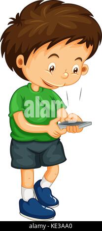 Dialing a phone number isolated cartoon vector illustration Stock ...