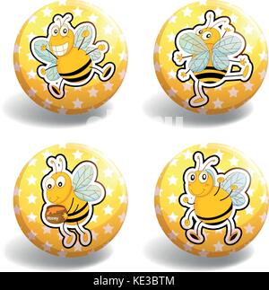 Dancing cartoon bee illustration Stock Vector Image & Art - Alamy