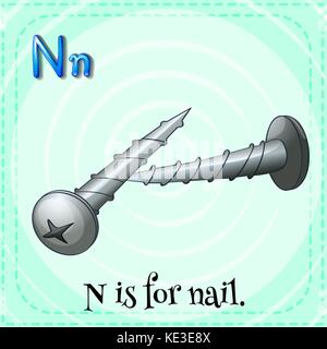 Flashcard letter N is for nail Stock Vector Image & Art - Alamy