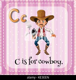 Flashcard letter C is for cowboy illustration Stock Vector Image & Art ...