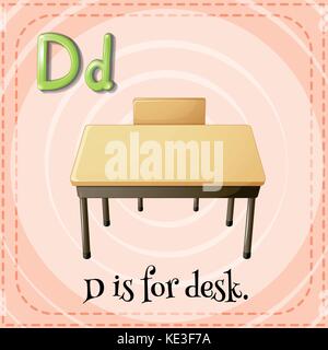 Flashcard letter D is for desk Stock Vector Image & Art - Alamy