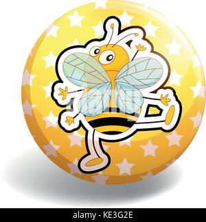 Dancing cartoon bee illustration Stock Vector Image & Art - Alamy
