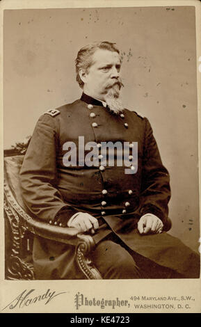 Union general Winfield Scott Hancock, half-length portrait, seated ...