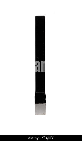 Black metalic chisel isolated on a white background Stock Photo - Alamy