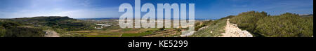 360 view from the ramparts of Fort Bingemma at Dwejra in Malta Stock ...