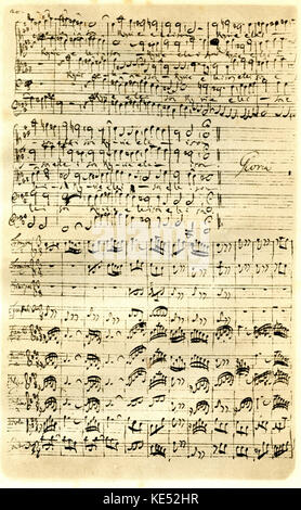 Johann Sebastian Bach 's handwritten manuscript score for his motet ...