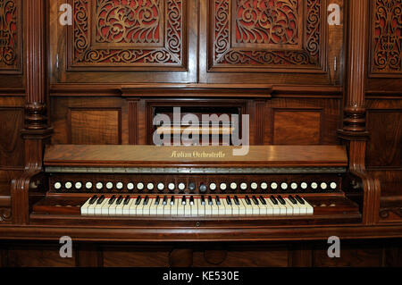 music, instruments, keyboard instrument, organ, after miniature, 14th ...