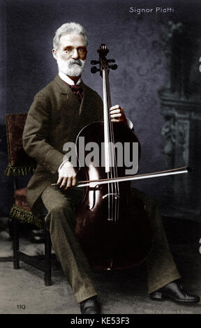 Alfredo Piatti (1822-1901) Italian cellist. From 'The Cabinet Portrait ...