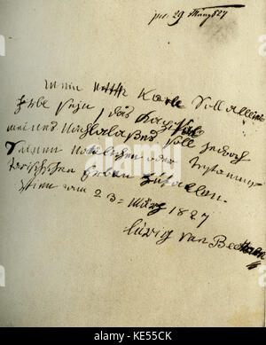Ludwig van Beethoven - hand-written score of the German composer 's ...