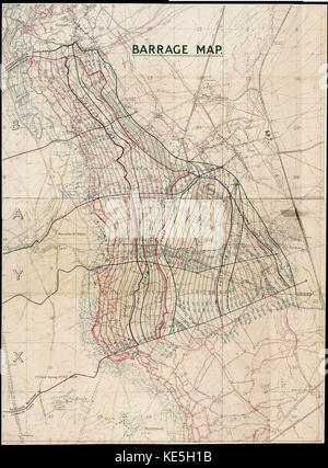 Vimy Ridge 1917 barrage map Stock Photo - Alamy