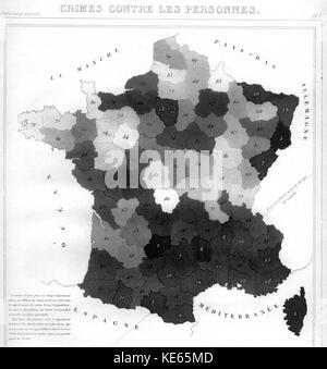 The 'Carte de France des crimes contre les personnes' is a historical ...