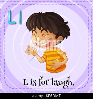 flashcard letter L is for laugh Stock Vector Image & Art - Alamy