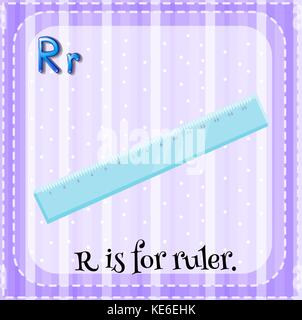 Flashcard letter R is for ruler illustration Stock Vector Image & Art ...
