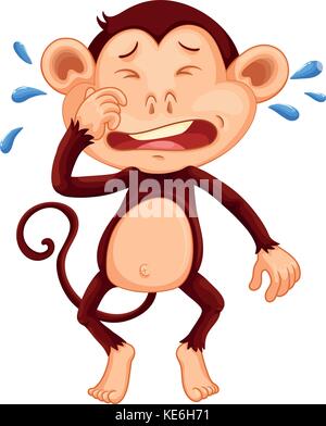 A monkey crying Stock Photo: 24202938 - Alamy