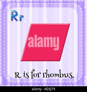Flashcard letter R is for rhombus illustration Stock Vector Image & Art ...