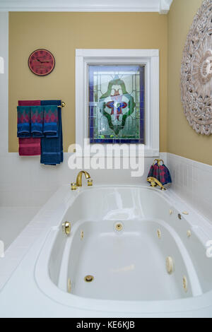 Interior bathroom of middle class American home Stock Photo - Alamy