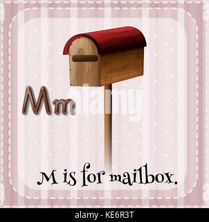 Flashcard letter M is for mail illustration Stock Vector Image & Art ...