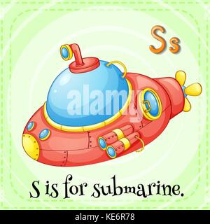 Flashcard letter S is for submarine Stock Vector Image & Art - Alamy