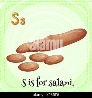 Flashcard letter S is for salami Stock Vector Image & Art - Alamy
