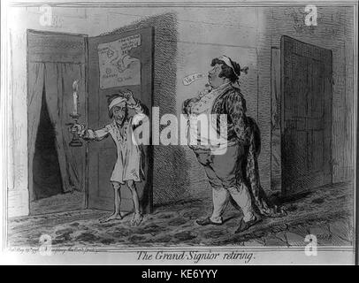 The Grand-signior retiring Stock Photo - Alamy