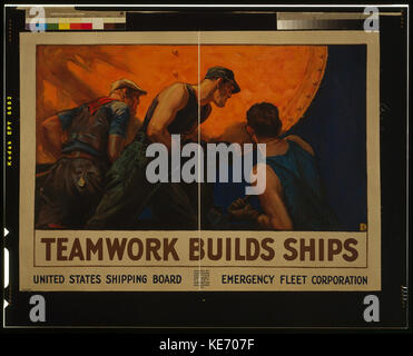 Teamwork builds ships Stock Photo - Alamy