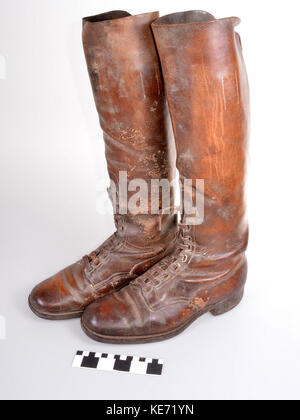 Trench boots from World War I, showcasing military footwear used by ...