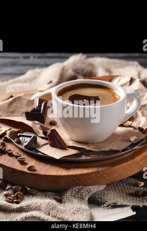 Composition with walnuts over brown wooden background Stock Photo - Alamy