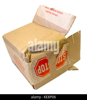Beat up Cardboard Box Stock Photo - Alamy