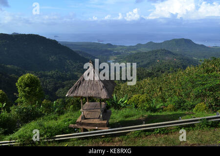 A hut and its magnificent view in Karangasem (taken from Bukit Putung ...