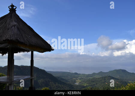 A hut and its magnificent view in Karangasem (taken from Bukit Putung ...