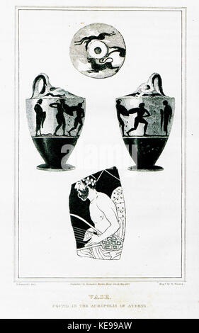 A vase discovered in the Acropolis of Athens, documented by Edward ...