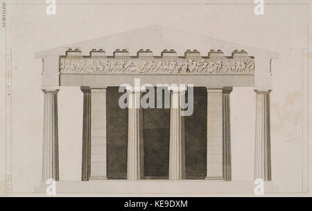 'A transverse section of the Portico' is an architectural drawing by ...