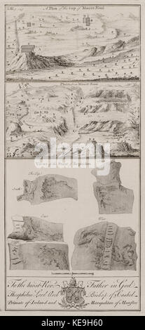 A detailed 1743 map by Richard Pococke depicting the Isle and Temple of ...