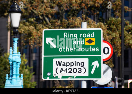 Primary route ring road sign Stock Photo - Alamy