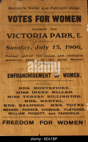 A Women's Social and Political Union (WSPU) ticket for Monday afternoon ...