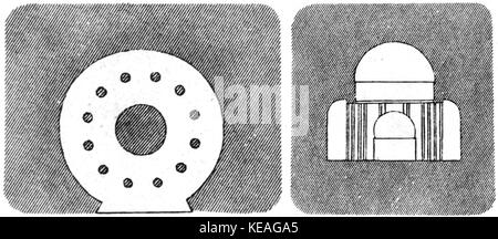 Tulja Lena Chaitya cave plan and elevation Stock Photo - Alamy