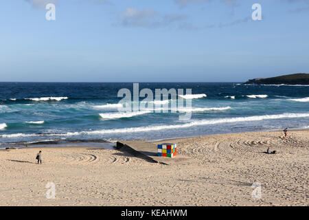 A large Rubiks Cube at Maroubra Beach in Sydney, Australia Stock Photo ...