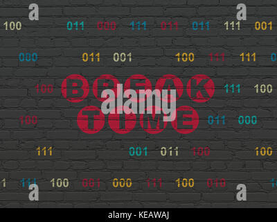 Timeline concept: Break Time on Torn Paper background Stock Photo - Alamy